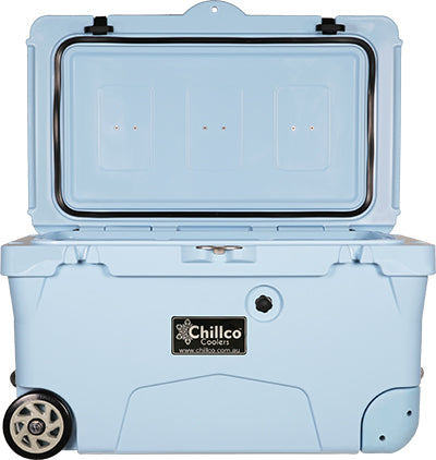 70 Litre with Wheels Sky Blue Esky Cooler - Chillco Coolers