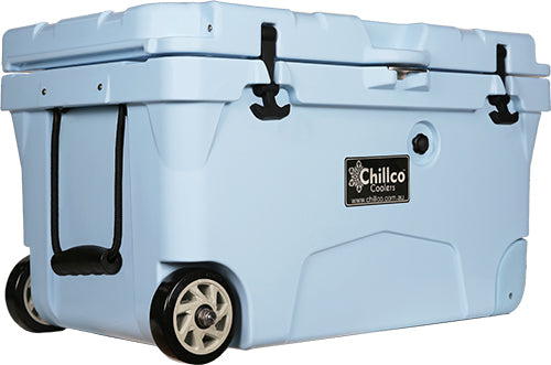 70 Litre with Wheels Sky Blue Esky Cooler - Chillco Coolers
